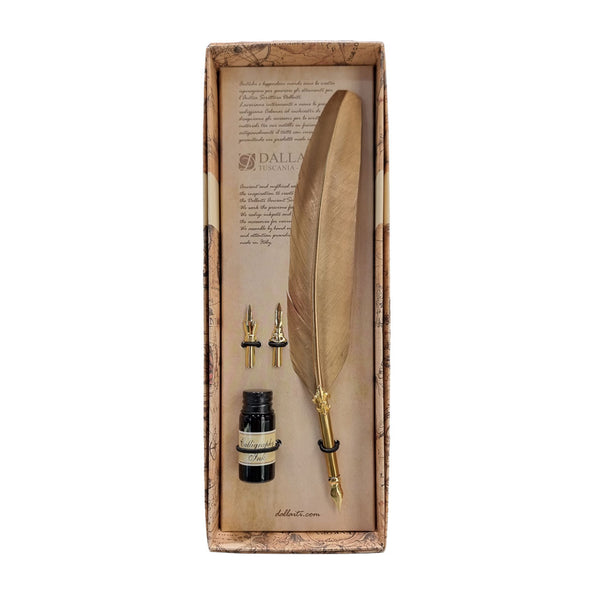 Large Gold Quill Writing Set – Pen & Ink Australia