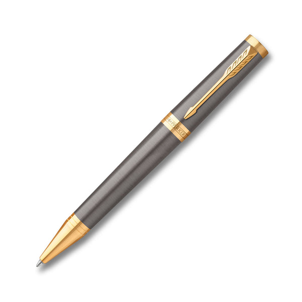 Parker Ingenuity Grey Lacquer Gold Trim Ballpoint Pen – Pen & Ink Australia