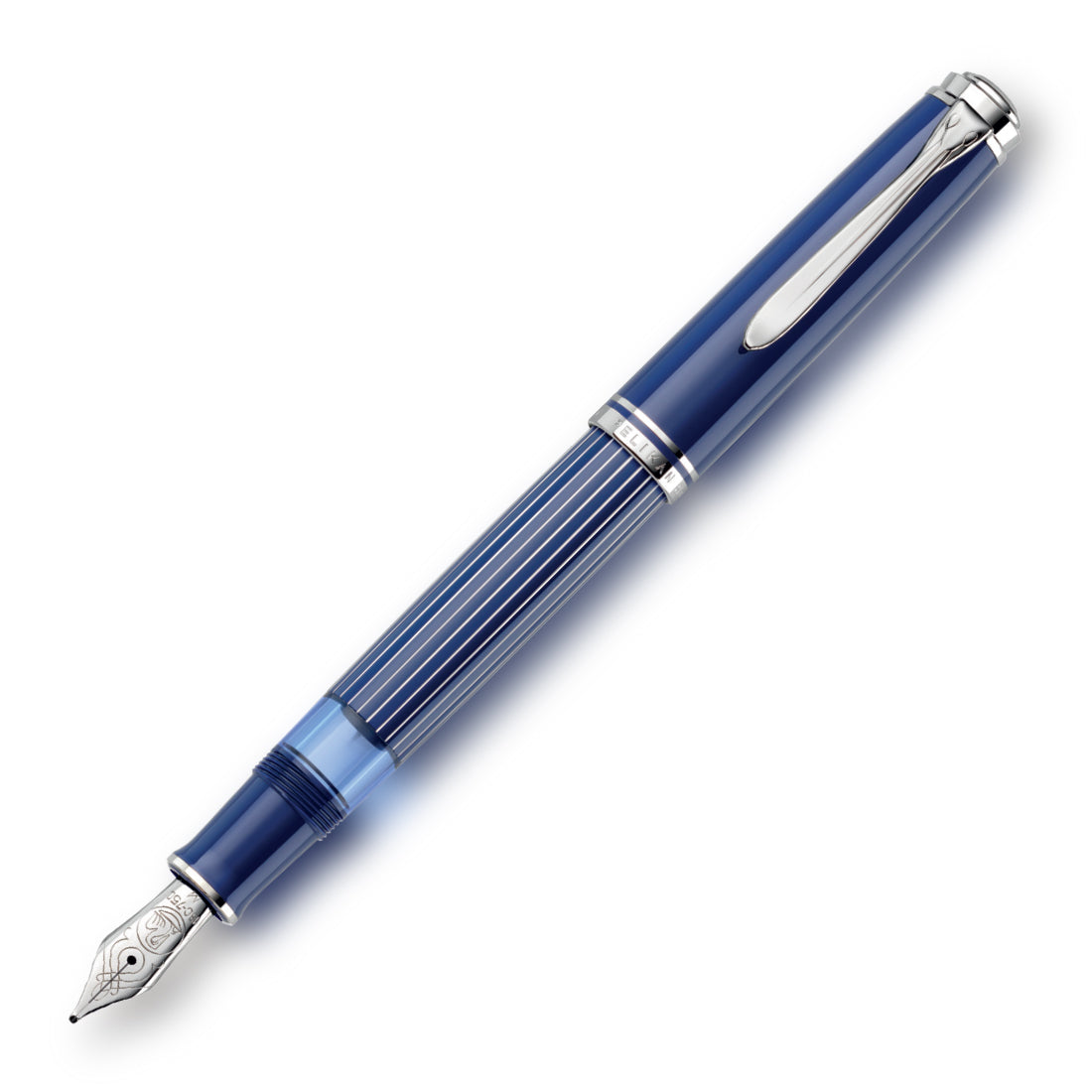 Souverän M815 Metal Striped Blue Special Edition Fountain Pen – Pen ...