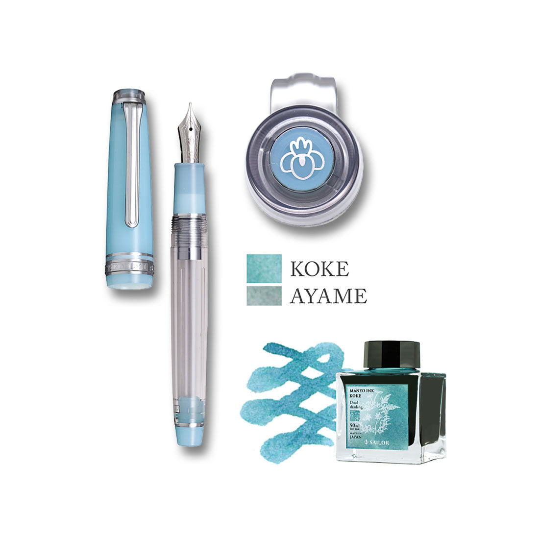 Sailor Pro Gear Slim Manyo Moss Fountain Pen Set – Pen & Ink Australia